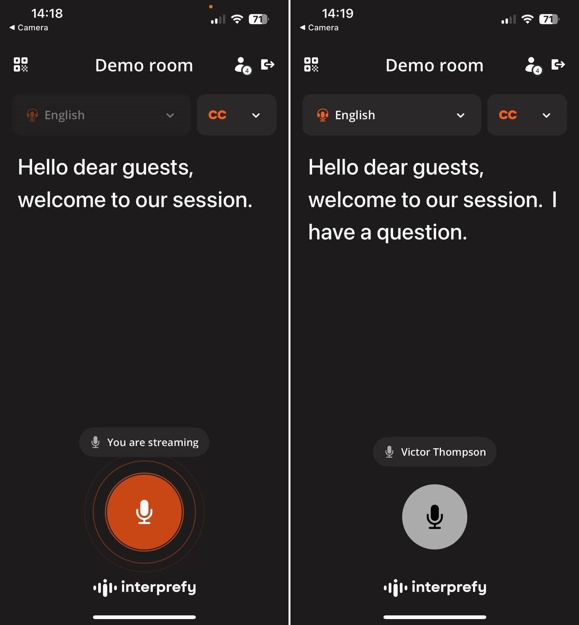 User guide for Interprefy Now